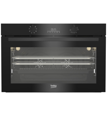 Beko 90cm Twin Fan Multifunction Built in Oven Dark Stainless Steel ...
