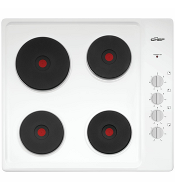 Chef 60cm Electric White Cooktop CHS642WB | Appliances Online