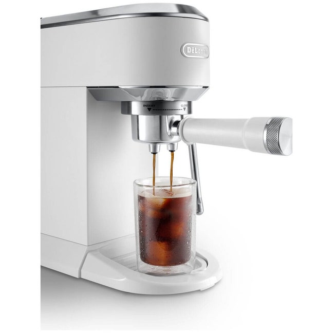 DeLonghi Dedica Duo Coffee Machine with Cold Brew White EC890WI ...