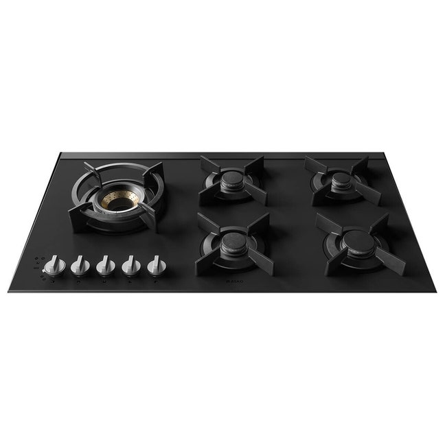 ASKO 90cm Natural Gas 5 Burner Cooktop with Fusion Volcano Burner Matte ...