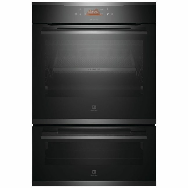 Electrolux 60cm Pyrolytic Dark Stainless Steel Double Oven with ...