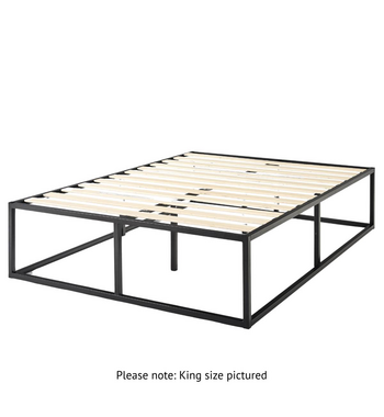 Zinus King 45cm Joseph Bed Frame Metal Bed Platform Base Black AU-MBBF ...