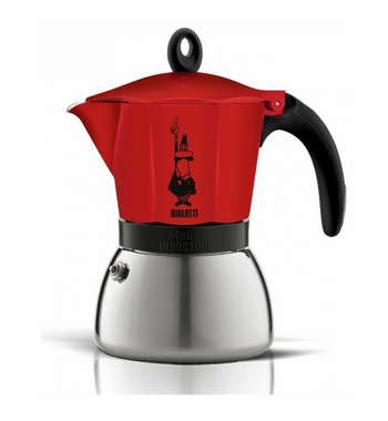 Bialetti Moka Induction Red Espresso Maker 3 Cup CM821 | Appliances Online
