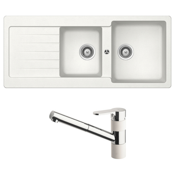 Abey Schock Typos 1 & 3/4 Bowl Sink and Armando Vicario ISA Pull Out ...