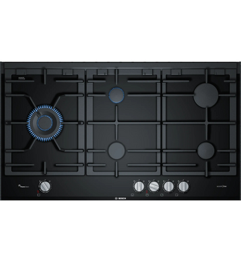 Bosch Series 8 Accentline 90cm Gas Cooktop Ceramic Glass Black ...
