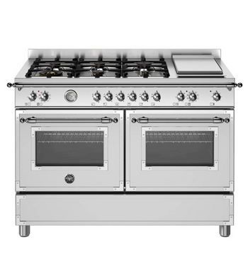 Bertazzoni 120cm Heritage Series 6 Burner + Griddle Plate Dual Fuel ...