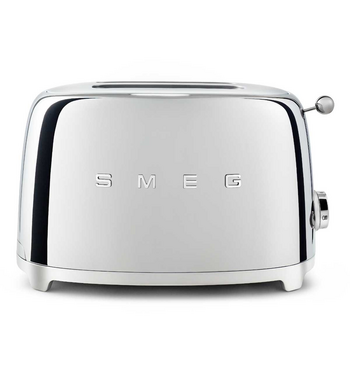 Smeg 50s Retro Style 2 Slice Toaster Chrome TSF01SSAU | Appliances Online