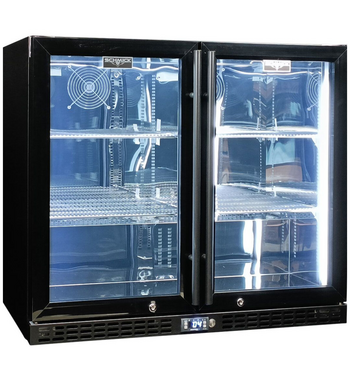Schmick 233L Triple Glazed Quiet Under Bench Black Bar Fridge SK206-B ...