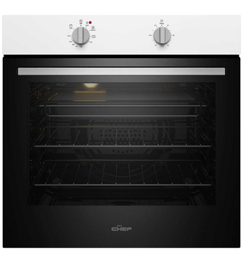 Chef 60cm 3 Multi Function Electric Built-In Oven White CVE612WB ...