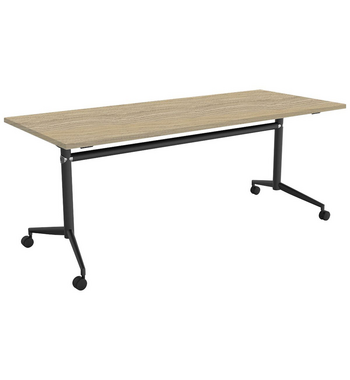 OLG Uni Flip Table 1200x600 New Oak Worktop with Black Frame OG ...