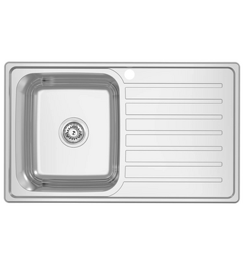 Abey EC Single Left Bowl Sink with Drainer EC100L | Appliances Online