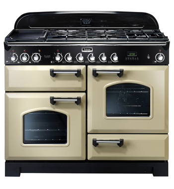 Falcon 110cm Classic Deluxe Freestanding Dual Fuel Oven/Stove Cream and ...