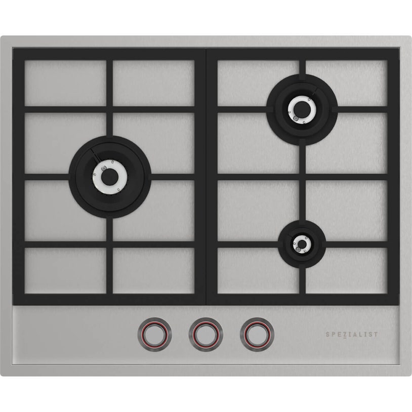Spezialist 64cm Natural Gas 3 Burner Stainless Steel Cooktop S30643SFNG ...