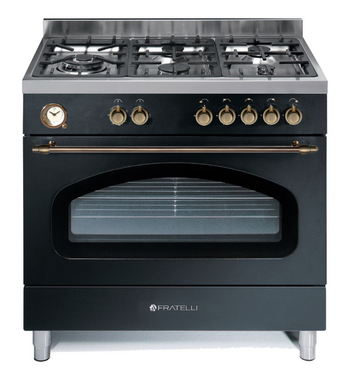 Fratelli 90cm Venezia Dual Fuel Freestanding Oven-Anthracite ...