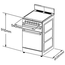 Chef 54cm Conventional Electric Freestanding Oven-White CFE535WB ...