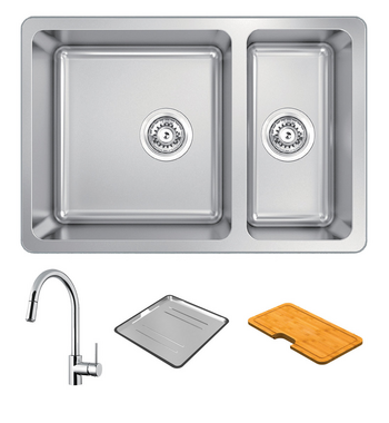 Abey LG180T2 Lago 1 and 1/3 Bowl Sink Pack | Winning Commercial