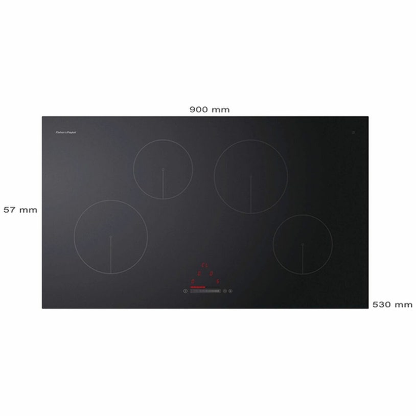 Fisher & Paykel Series 5 90cm Four Zone Induction Cooktop Black Glass ...