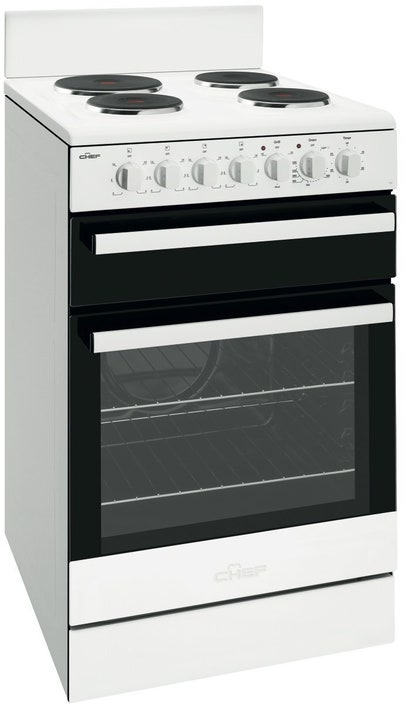 Chef 54cm Conventional Electric Freestanding Oven-White CFE535WB ...