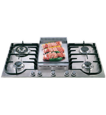 ILVE H90FCVX 90cm H-series Natural Gas Cooktop with Tepanyaki Plate ...