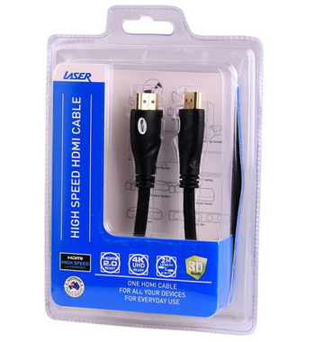 Laser CB-HDMI2-V2 HDMI Cable Shielded VER2.0 for 4K UHD and 3D TV ...