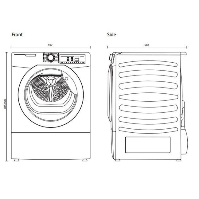 Artusi 8kg Front Load Washing Machine AWM1814W | Appliances Online