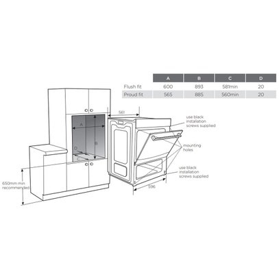 Westinghouse 60cm Multi-Function Pyrolytic Double Oven and SteamBake ...