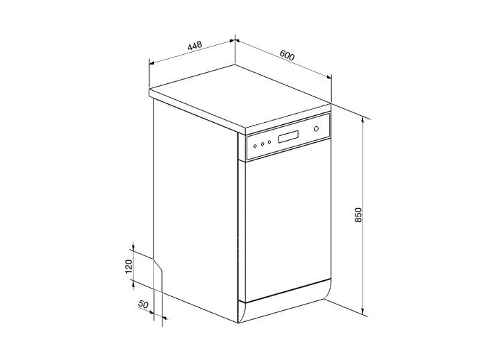 Slimline dishwasher size store