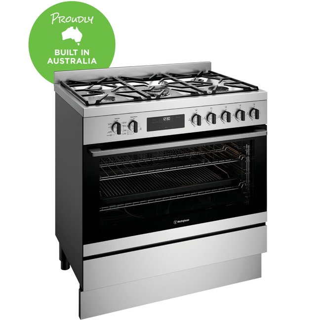 Westinghouse 90cm Dual Fuel Freestanding Oven-Stainless Steel WFE9515SD ...