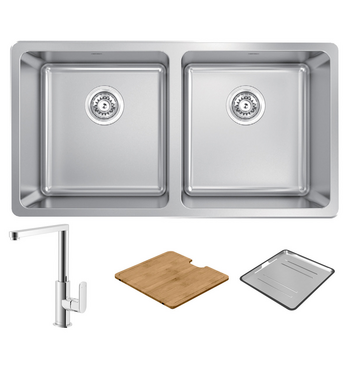 Abey LG200T5 Lago Double Bowl Sink Pack | Winning Commercial