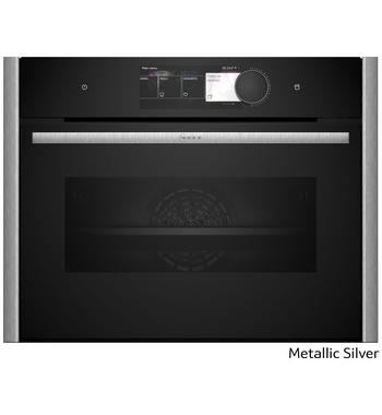 NEFF 45cm Compact Oven with FullSteam Metallic Silver C29FY5CY0-MS ...