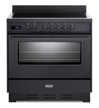 DeLonghi 90cm Deluxe Freestanding Induction Cooker Anthracite ...