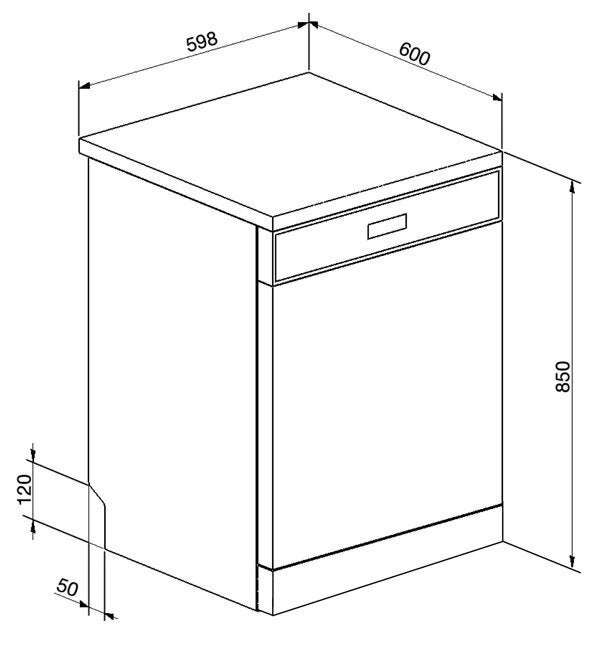 Smeg DWA6214S2 Freestanding Dishwasher | Winning Commercial