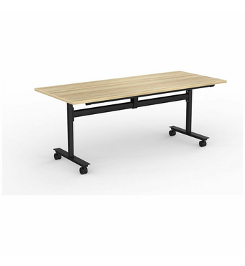 OLG Agile Flip Table 1800x750 New Oak Worktop with Black Frame OG ...
