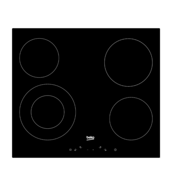 Beko 60cm Vitroceramic Cooktop HIC644021 | Appliances Online