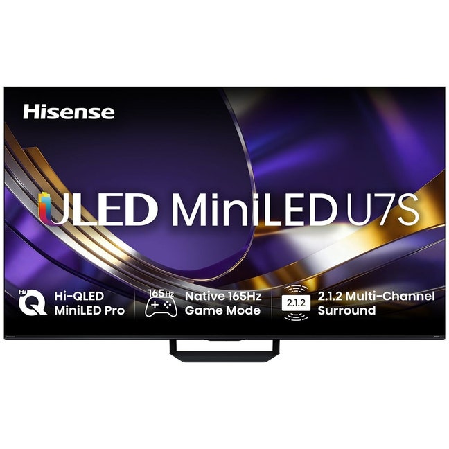 Hisense 75 Inch ULED MiniLED U7S 4K 165Hz Smart AI TV 75U7SAU [2026 ...