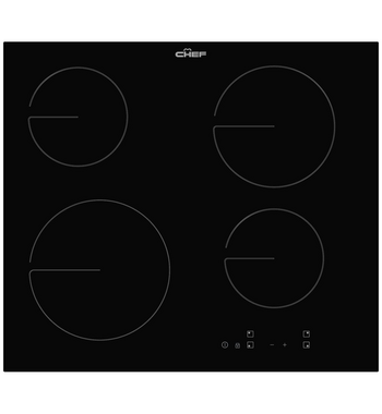 Chef 60cm 4 Burner Ceramic Cooktop CHC644BC | Appliances Online