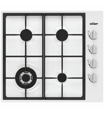 Chef 60cm Natural Gas Cooktop White CHG644WC | Appliances Online