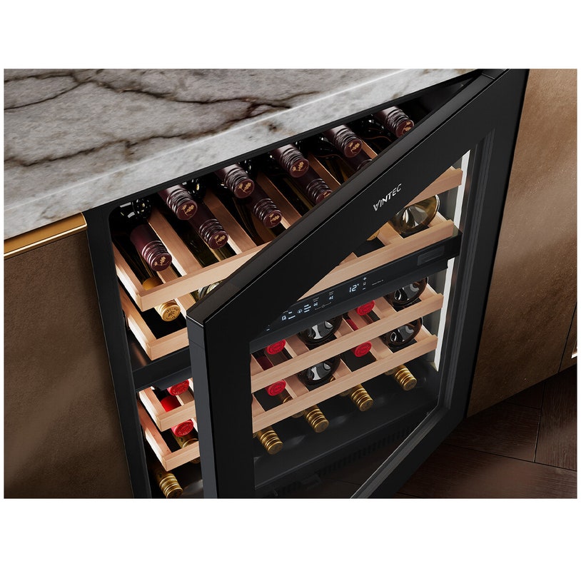 Vintec 40 Bottle Dual Zone Wine Fridge VWD820SCB-X | Appliances Online