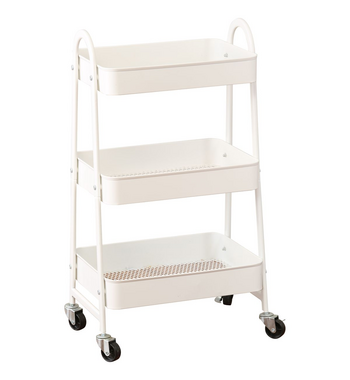 L.T. Williams 3-Tier Tray Trolley Metal White 8994 | Appliances Online