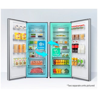 Hisense 384L Single Door Hybrid Fridge Freezer HRVF384S | Appliances Online