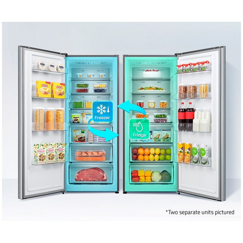 Hisense 384L Single Door Hybrid Fridge Freezer HRVF384S | Appliances Online