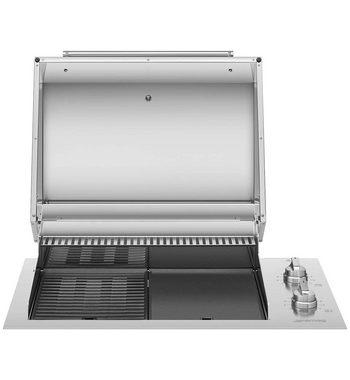 Smeg 90cm Universale 2 Burner Electric BBQ with Stainless Steel Lid ...