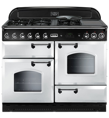 Falcon CLAS110DFFWH-CHLPG 110cm Freestanding Dual Fuel Oven/Stove ...