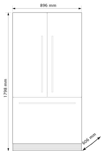 Fisher & Paykel Series 7 476L Integrated French Door Refrigerator with ...