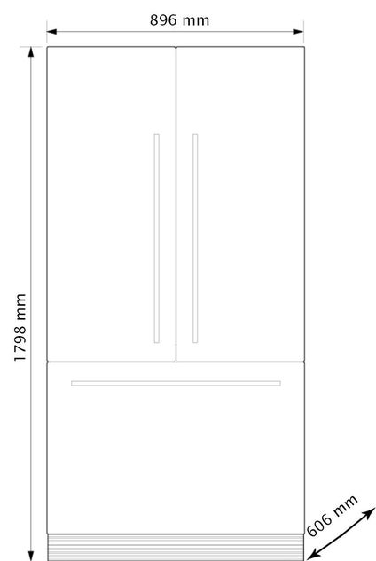 Fisher & Paykel Series 7 476L Integrated French Door Refrigerator with ...