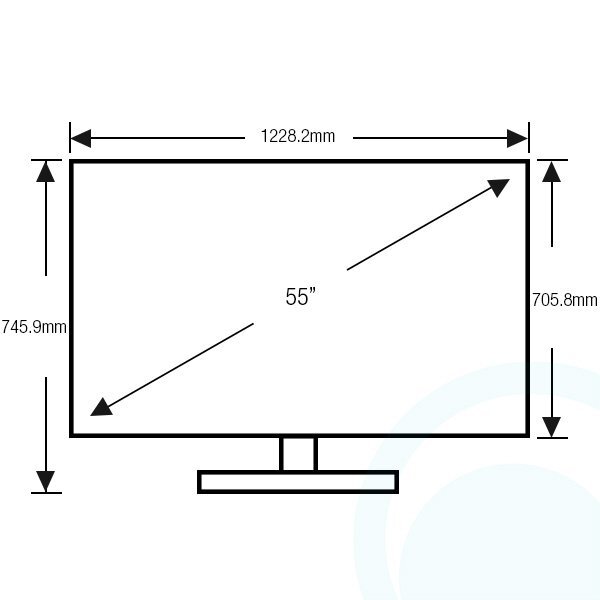 samsung 55 inch tv dimensions