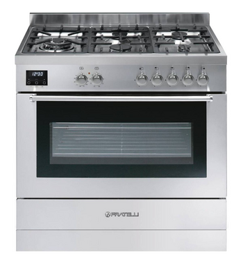 Fratelli 90cm Milano Dual Fuel Freestanding Oven/Stove Stainless Steel ...