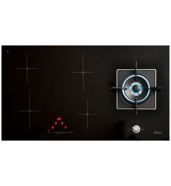 ILVE ILBV94+1 90cm Hybrid Induction Cooktop with Natural Gas Wok ...