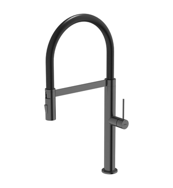 Abey 304 Chef Pull Out Kitchen Mixer Tap with Dual Spray Black Pearl ...