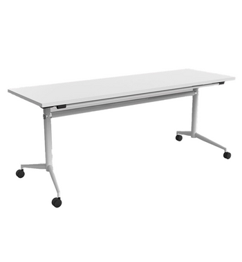 OLG Uni Flip Table 1500x600 White Worktop with White Frame OG ...